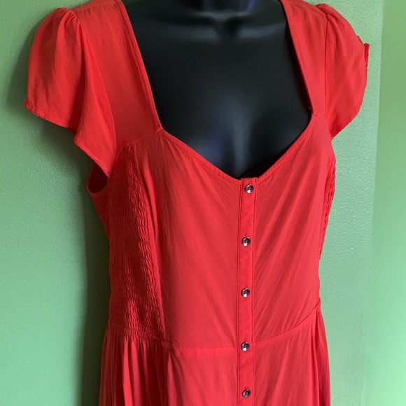 Express | Dresses | Poppy Red Color Express Dress | Poshmark